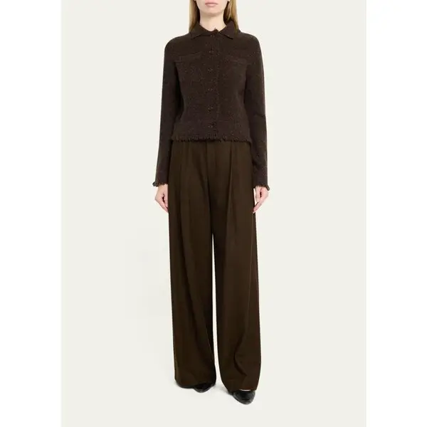 Vince Donegal-style Cashmere Button-front Cardigan