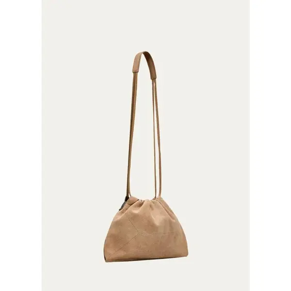 Brunello Cucinelli Suede Drawstring Pouch Bag