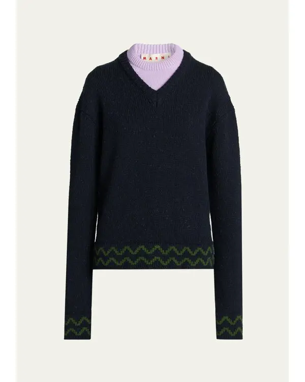 Marni Layered Wool Sweater