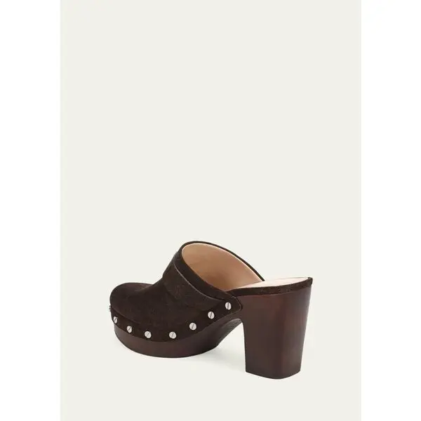 Veronica Beard Larken 95mm Suede Clogs