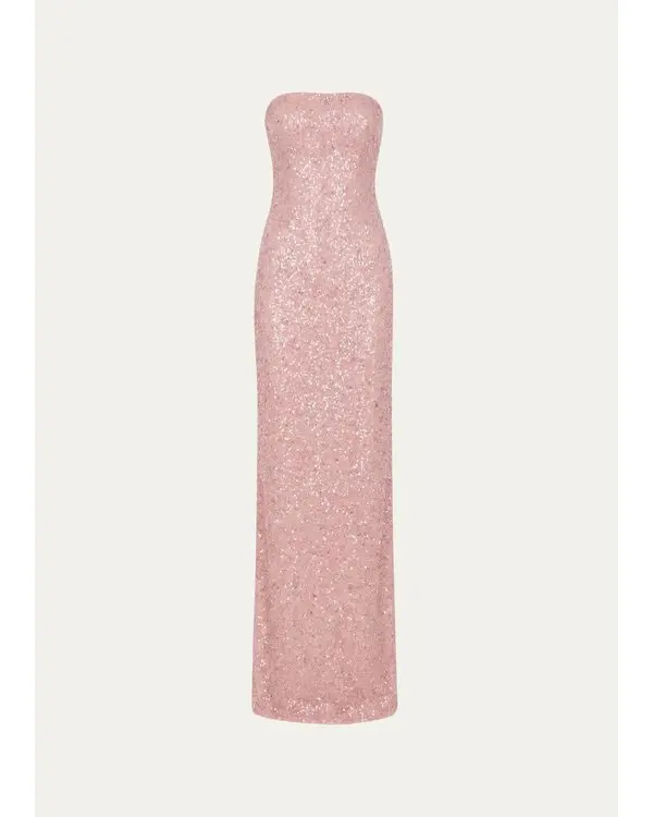 THE NEW ARRIVALS ILKYAZ OZEL Nara Sequined Strapless Maxi Dress - Krameria