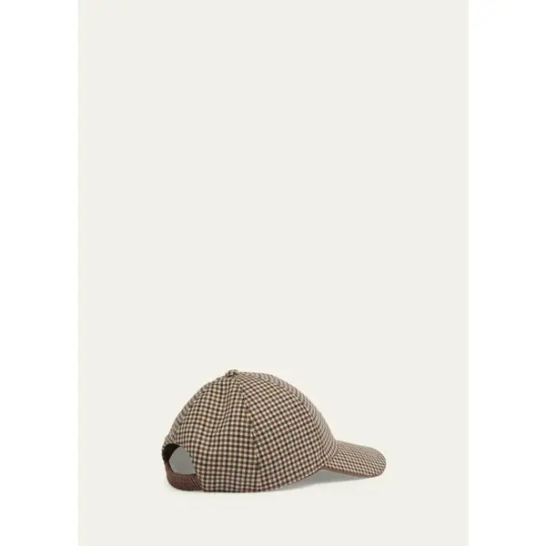 Moncler Micro-check Wool Baseball Cap