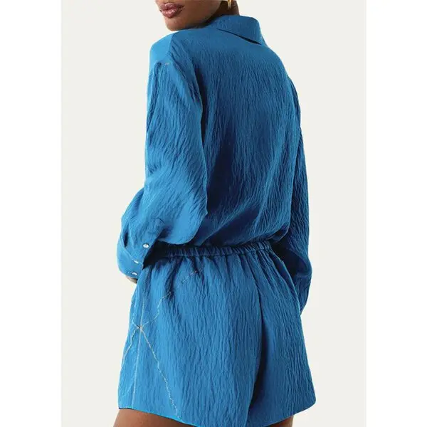 VIX PAULA HERMANNY Bailey Textured Elasticized Shorts