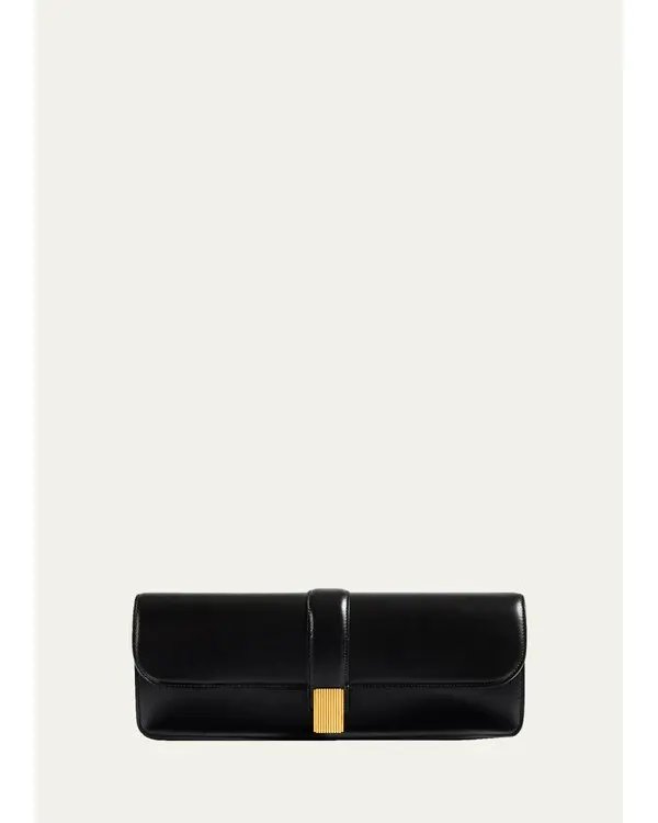 Khaite Blake Box Leather Clutch Bag - Black