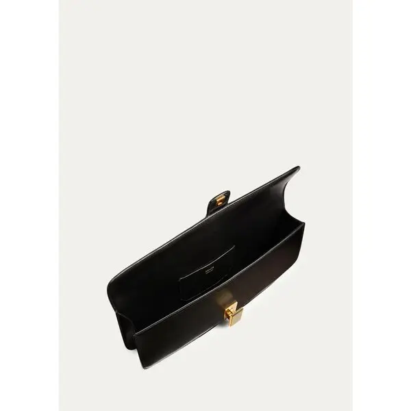 Khaite Blake Box Leather Clutch Bag - Black