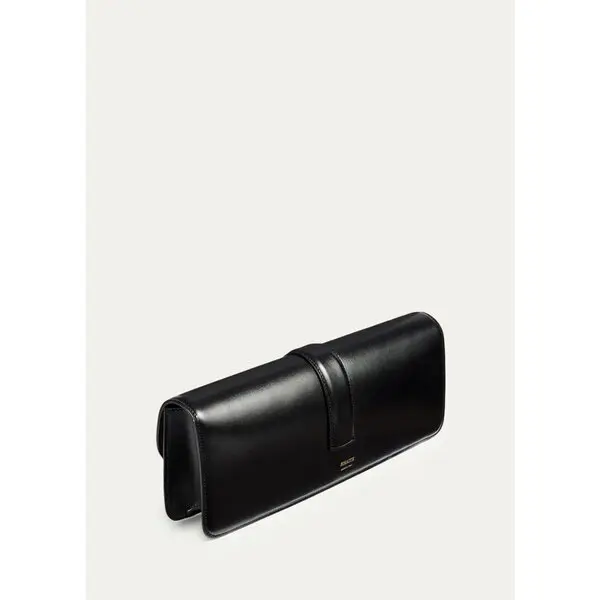Khaite Blake Box Leather Clutch Bag - Black