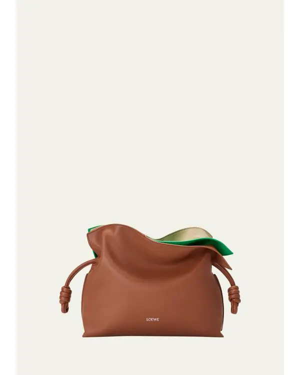 Loewe Flaco Layered Leather Clutch Bag