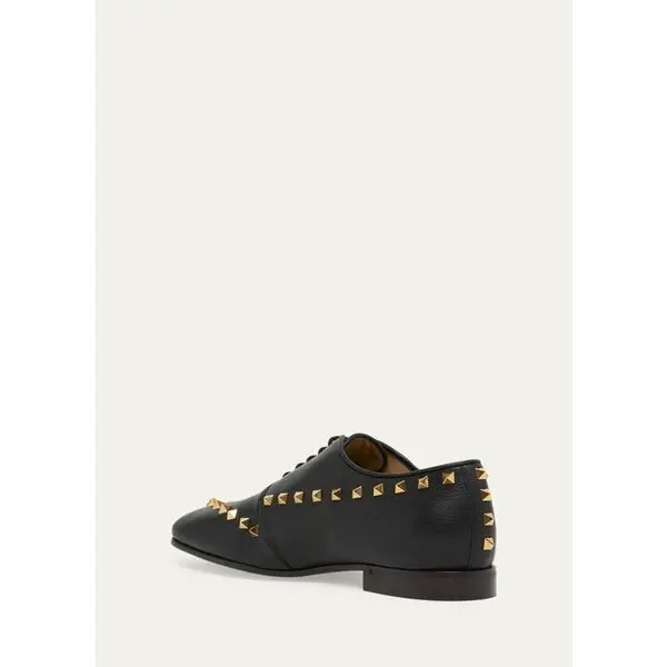Valentino Garavani Rockstud Leather Derby Shoes