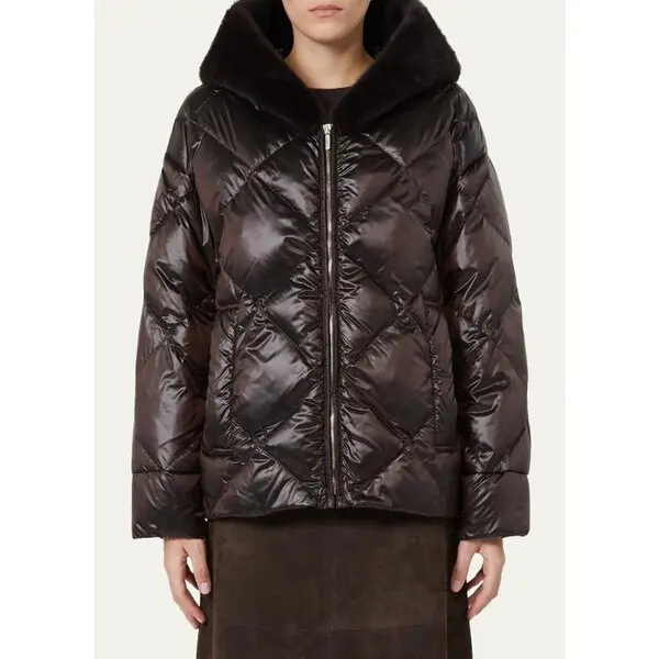 Max Mara The Cube Hooded Down Jacket