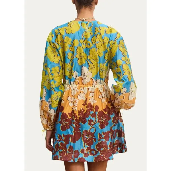 ALEMAIS Splice Cotton-silk Mini Dress