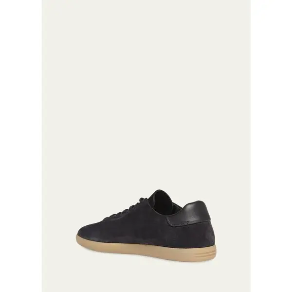 Zegna 232 Suede Low-top Sneakers - Navy/tan