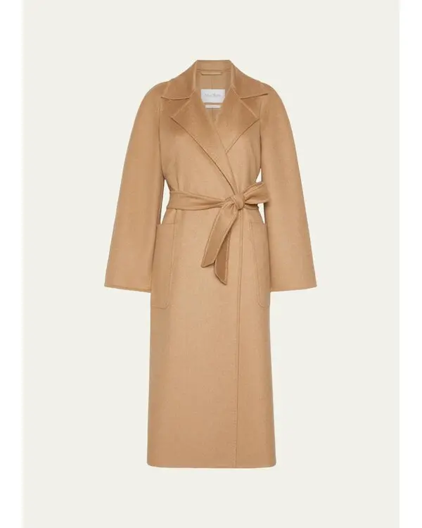 Max Mara Wool Belted Long Wrap Coat