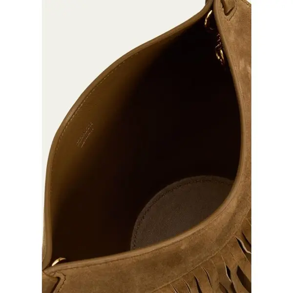 Khaite Lotus Nano Fringe Suede Tote Bag