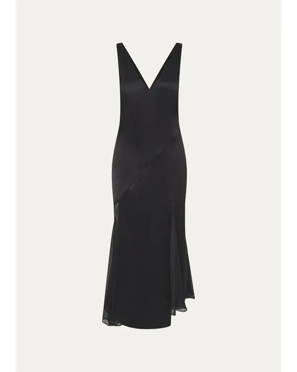 SIR. Ingrid Lace Midi Dress - Black
