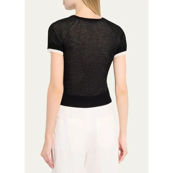Vince Short-sleeve Double-layer Tee - 979bow-bla