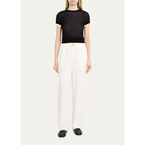 Vince Short-sleeve Double-layer Tee - 979bow-bla