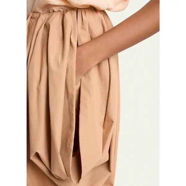 Chloé Draped Cotton Knee-length Skirt - Reef Shell
