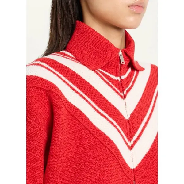Stella McCartney Sporty 80s Striped Wool Zip Jacket