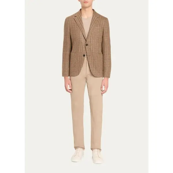 Zegna Cashmere Glen Plaid Single-breasted Sport Coat