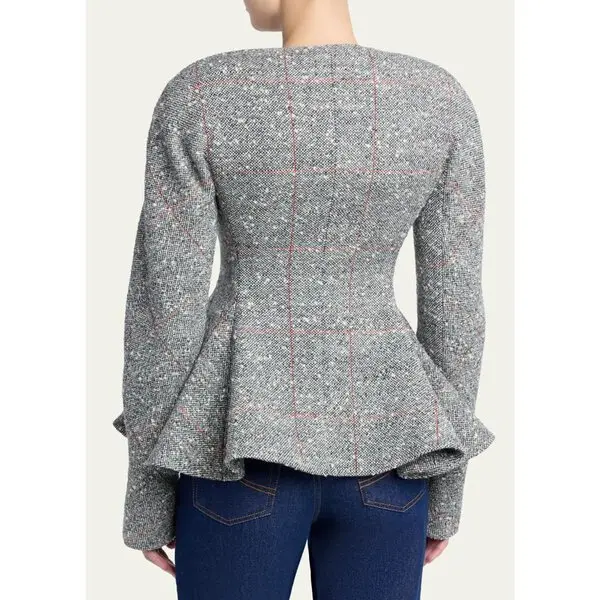 Stella McCartney Speckled Wool-blend Tweed Jacket