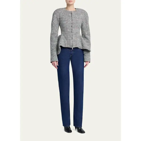 Stella McCartney Speckled Wool-blend Tweed Jacket