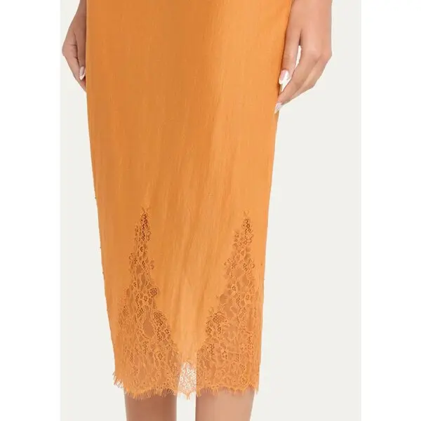 Ronny Kobo Lace-trim Skirt