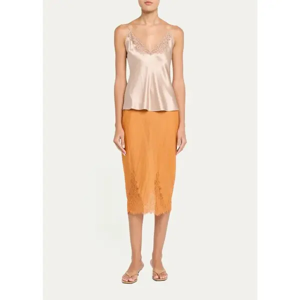 Ronny Kobo Lace-trim Skirt