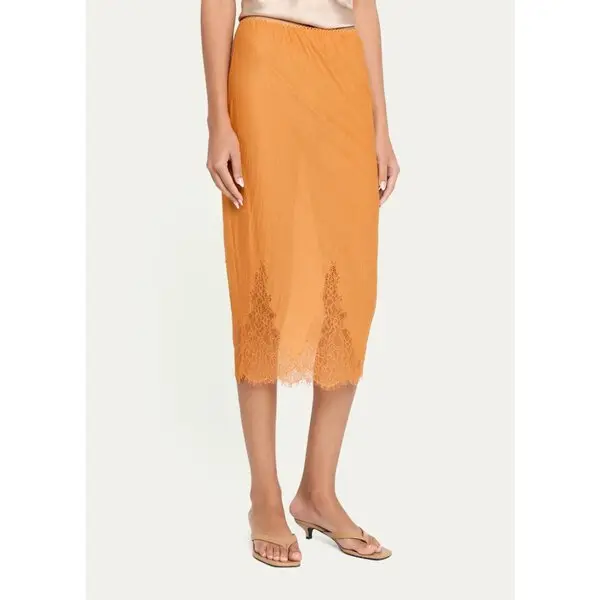 Ronny Kobo Lace-trim Skirt