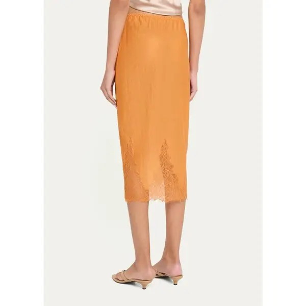 Ronny Kobo Lace-trim Skirt