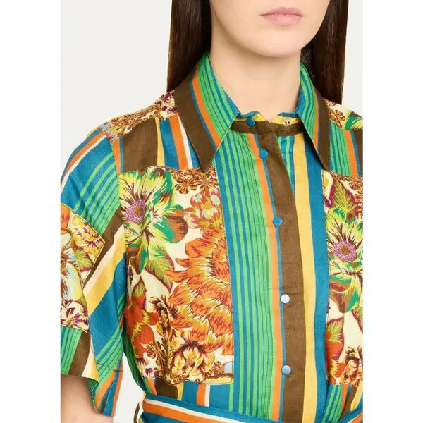 ALEMAIS Charlie Belted Linen Mini Dress