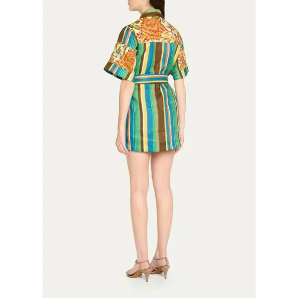 ALEMAIS Charlie Belted Linen Mini Dress