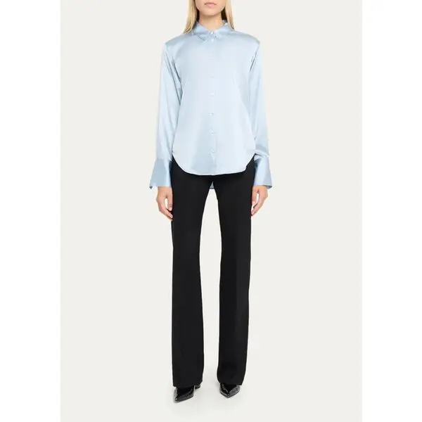 Max Mara Morata Stretch Wool Straight-leg Pants