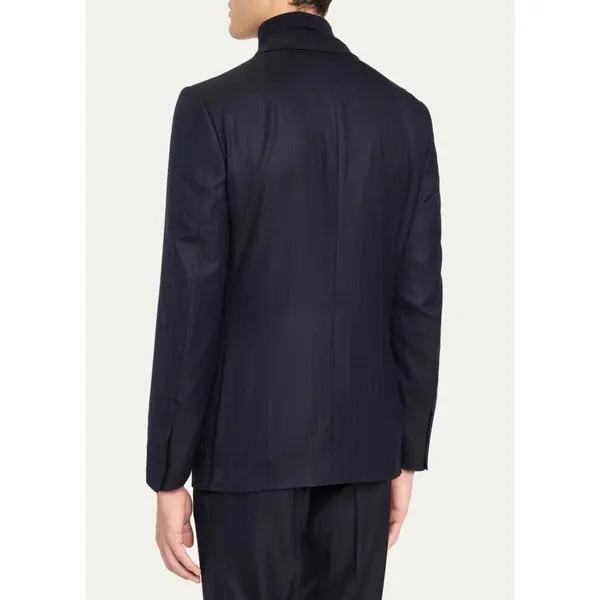 Zegna Wool Fine Stripe Single-breasted Sport Coat