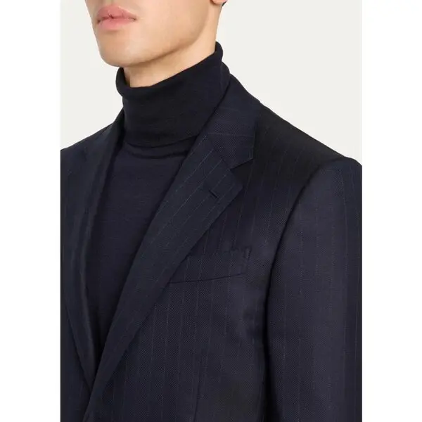 Zegna Wool Fine Stripe Single-breasted Sport Coat