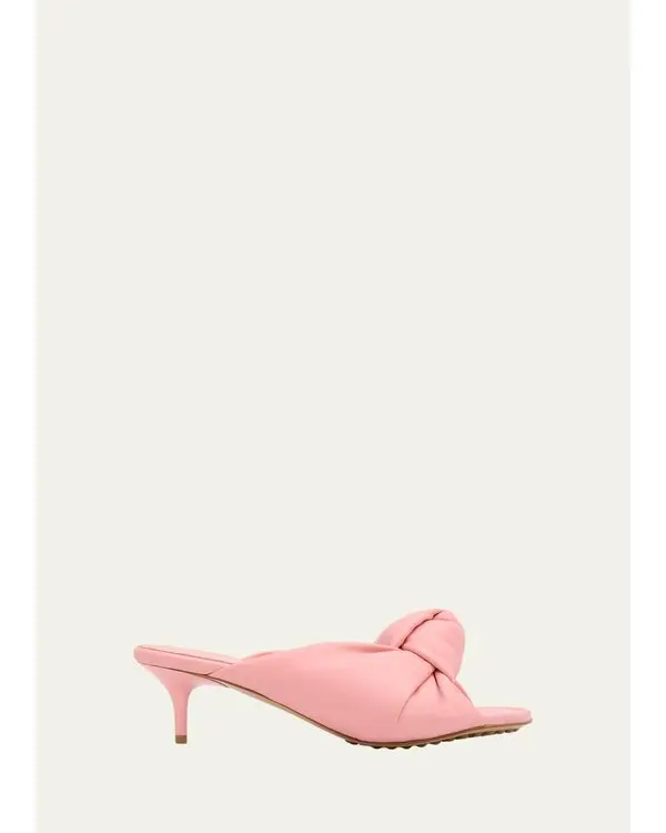 Bottega Veneta 35mm Cherry Knotted Leather Mule Sandals - Blush