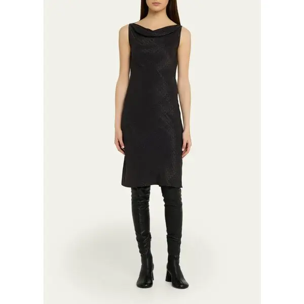 MAISON MARGIELA Jacquard Cowl-neck Midi Dress