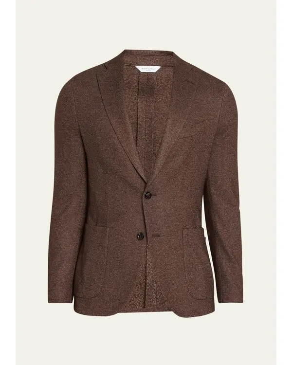 Boglioli K-jacket Silk And Cashmere Jersey Knit Sport Coat