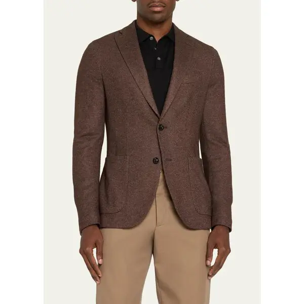 Boglioli K-jacket Silk And Cashmere Jersey Knit Sport Coat