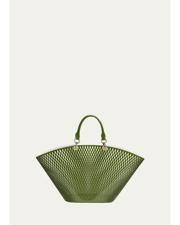 TOM FORD Cut Out Patent Leather Large Tote Bag