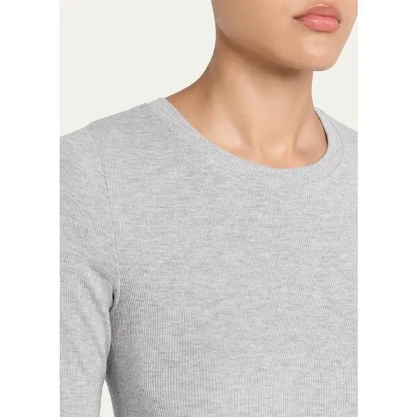 JAMIE HALLER The Rib Elbow Crewneck T-shirt