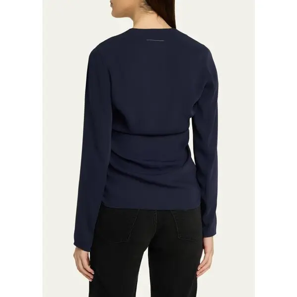 MAISON MARGIELA Ruched Long-sleeve Top