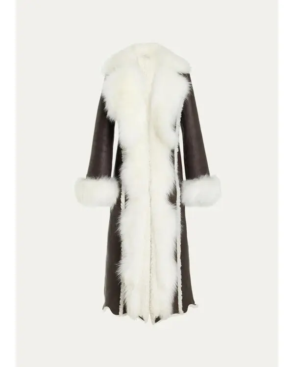 Gabriela Hearst Prufrock Goat Shearling Long Coat