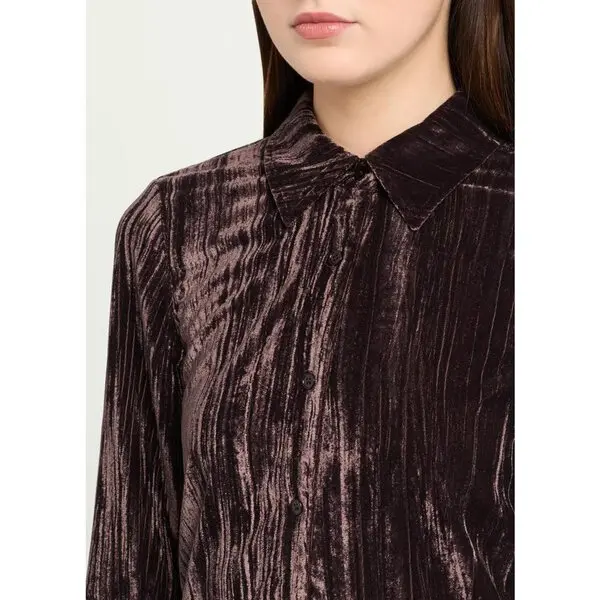 Proenza Schouler White Label Madi Crinkled Button-front Top