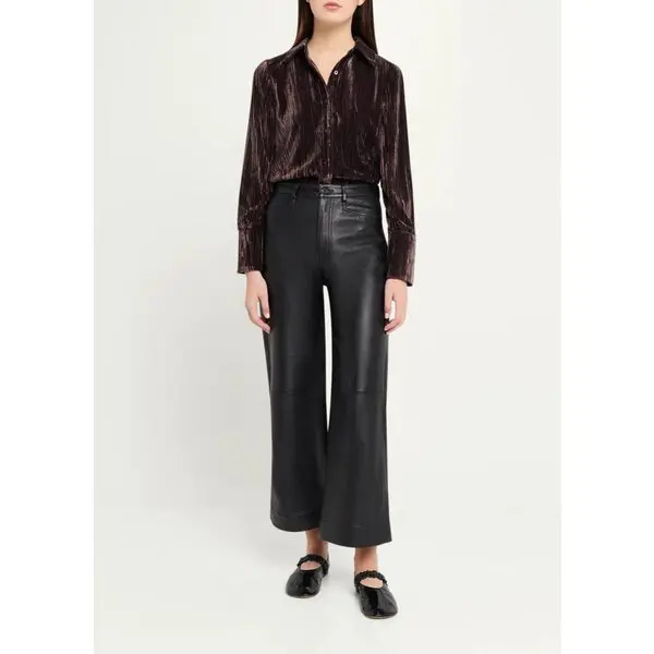 Proenza Schouler White Label Madi Crinkled Button-front Top