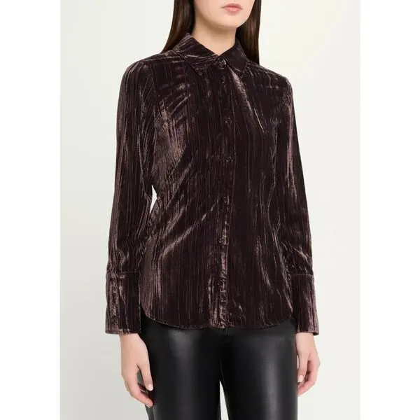 Proenza Schouler White Label Madi Crinkled Button-front Top