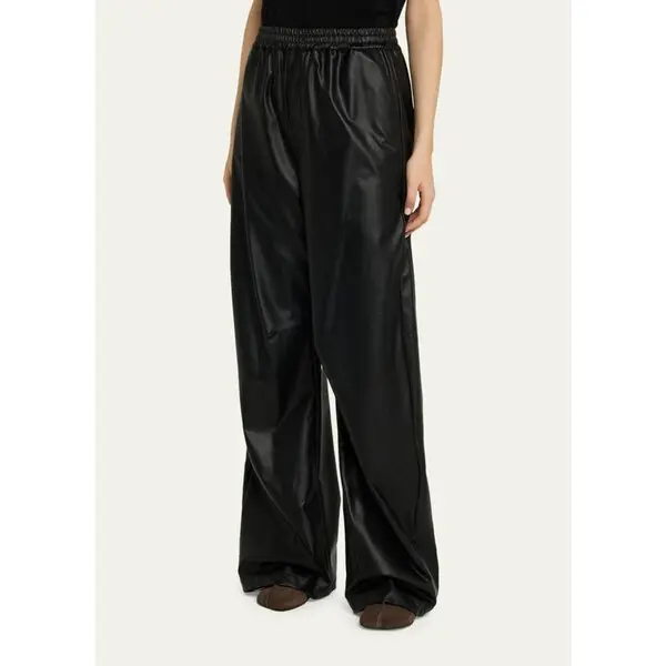 MAISON MARGIELA Faux Leather Wide-leg Pants