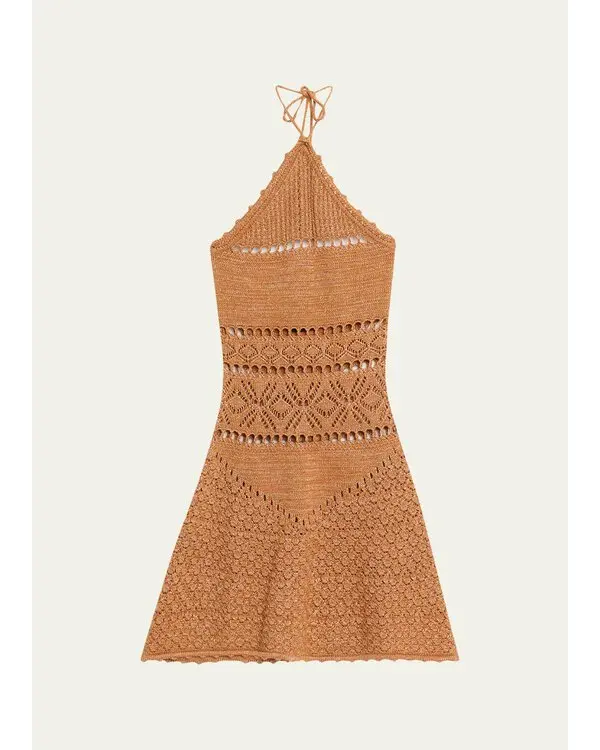 Retrofete Florentina Crochet Halter Dress