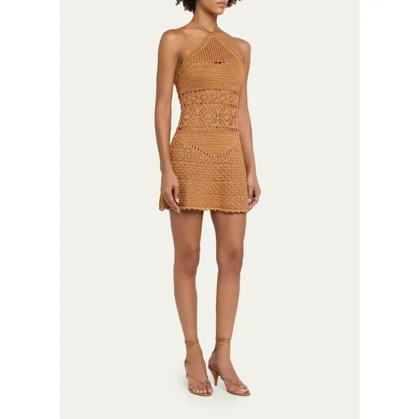 Retrofete Florentina Crochet Halter Dress