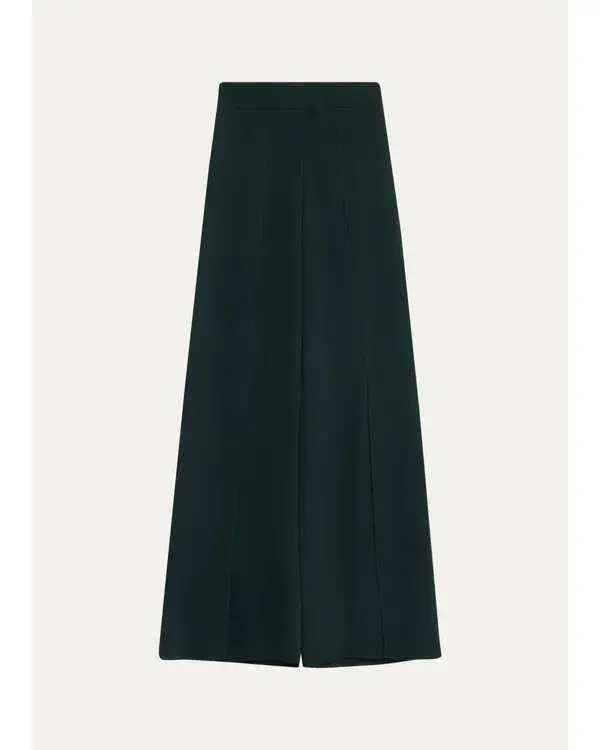 Akris Fellia Silk Georgette Flared Pants
