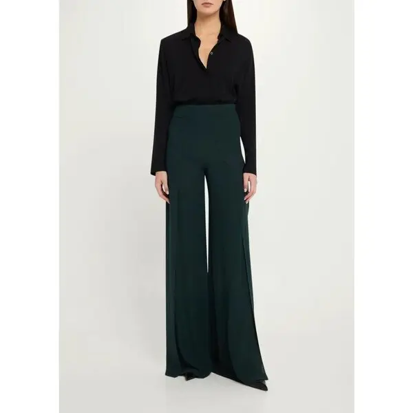 Akris Fellia Silk Georgette Flared Pants